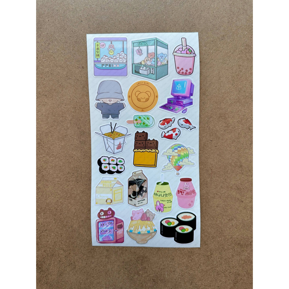 108 Adet Kawaii Sevimli Sticker Seti - Bullet Journal, Defter ve Laptop ...