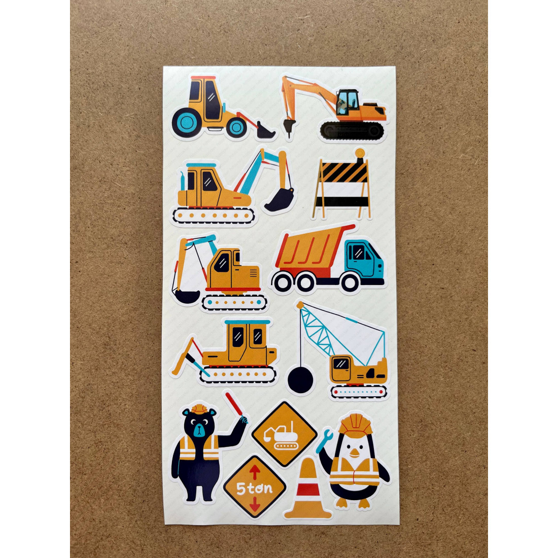 67 Parça İş Makinesi Sticker Seti | Dozer, Kamyon ve Ekskavatör Etiketleri