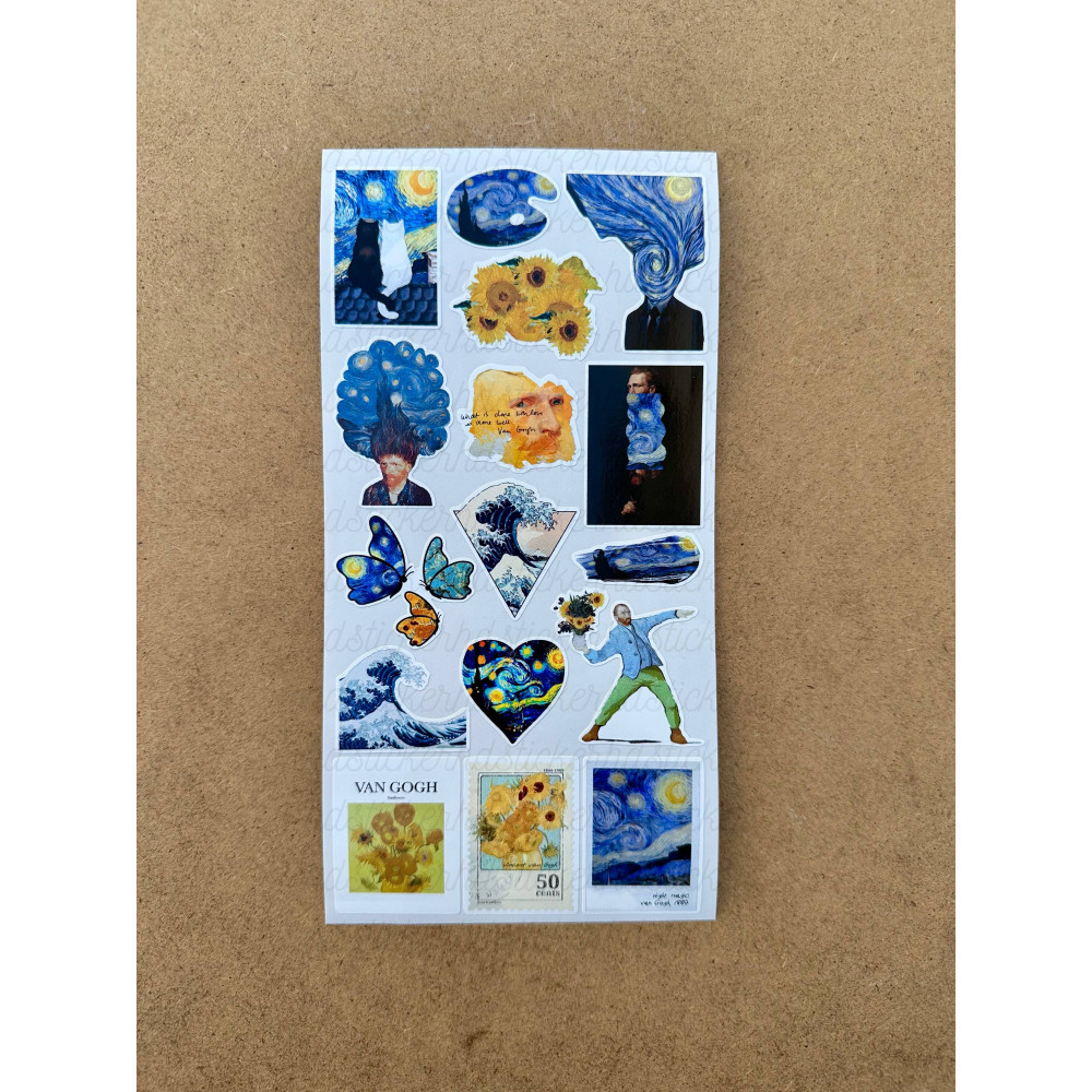 6’lı Van Gogh Art Sticker Seti – 92 Adet Sanat Temalı Etiketler
