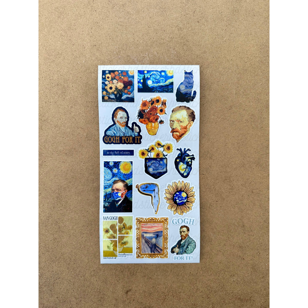 6’lı Van Gogh Art Sticker Seti – 92 Adet Sanat Temalı Etiketler