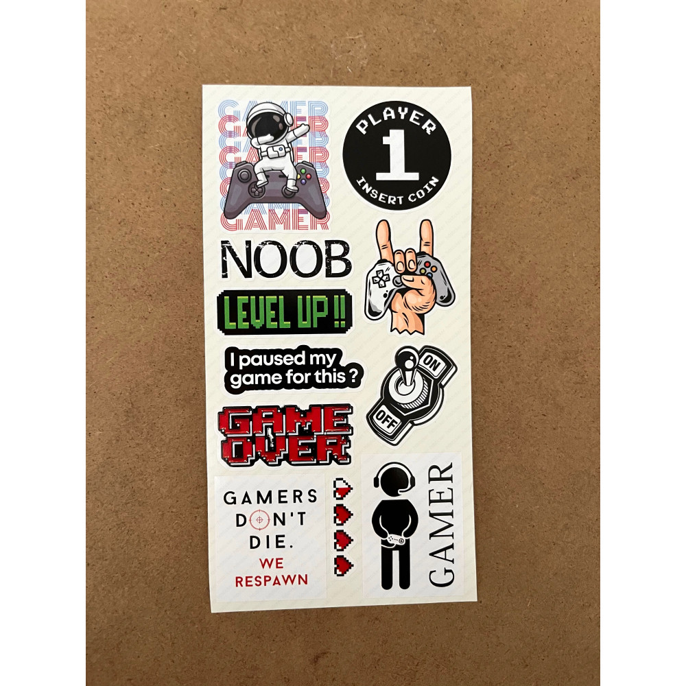 hdsticker - 74 Adet Gamer Sticker Seti - Oyuncu Etiket Paketi, Konsol ...
