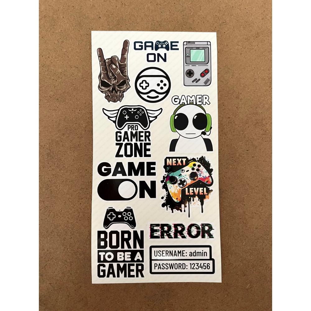 hdsticker - 74 Adet Gamer Sticker Seti - Oyuncu Etiket Paketi, Konsol ...